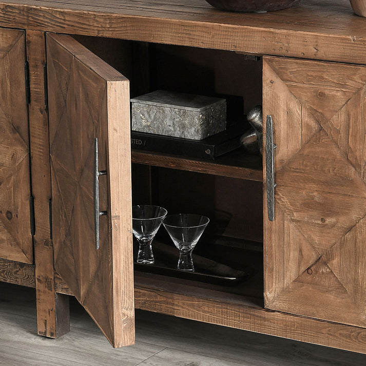 Elani 4 Door Sideboard, Brown – The Mint Julep