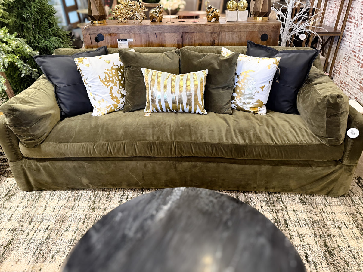 Madelyn Sofa 96", Vintage Velvet Olive – The Mint Julep