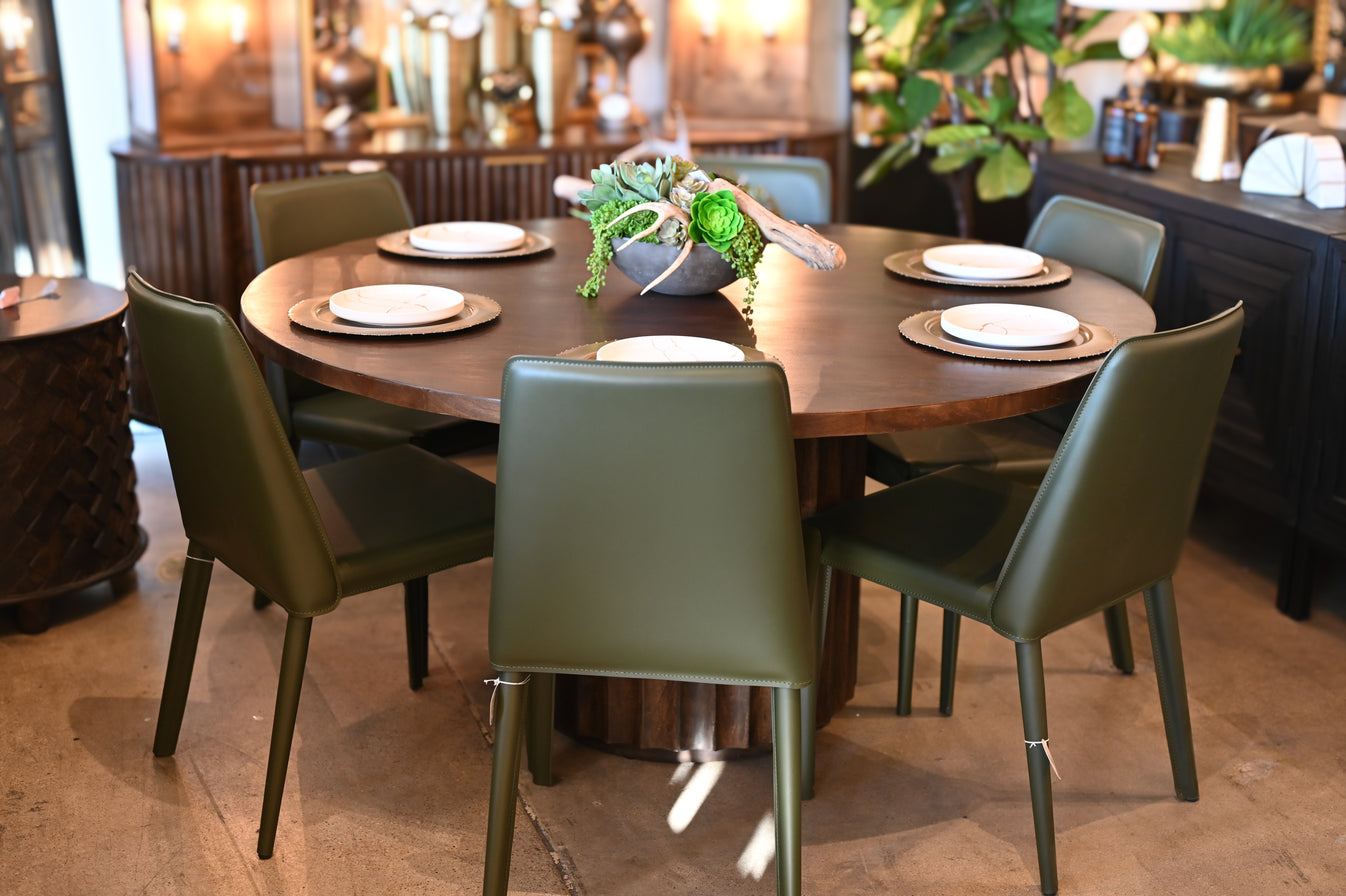 Riverside 60" Round Dining Table, Walnut – The Mint Julep
