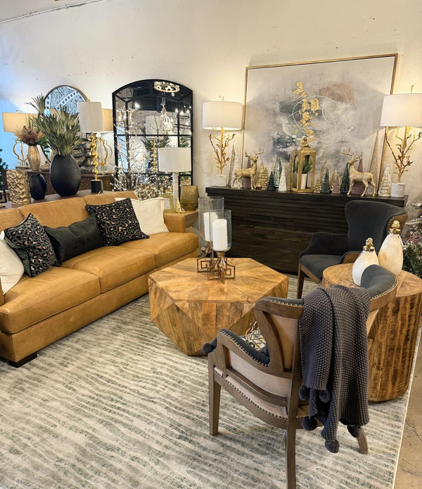 Luke Sofa, Camel Italian Leather – The Mint Julep