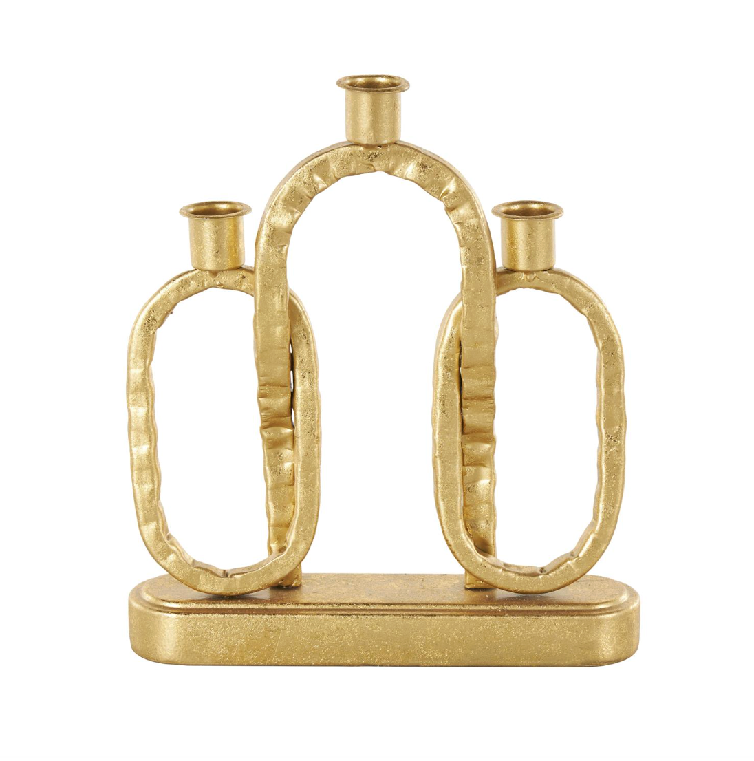Gold Hammered Interlocked Candleholders – The Mint Julep