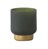 Frosted Green Glass Containers w/ Gold Base (Various Styles) – The Mint ...