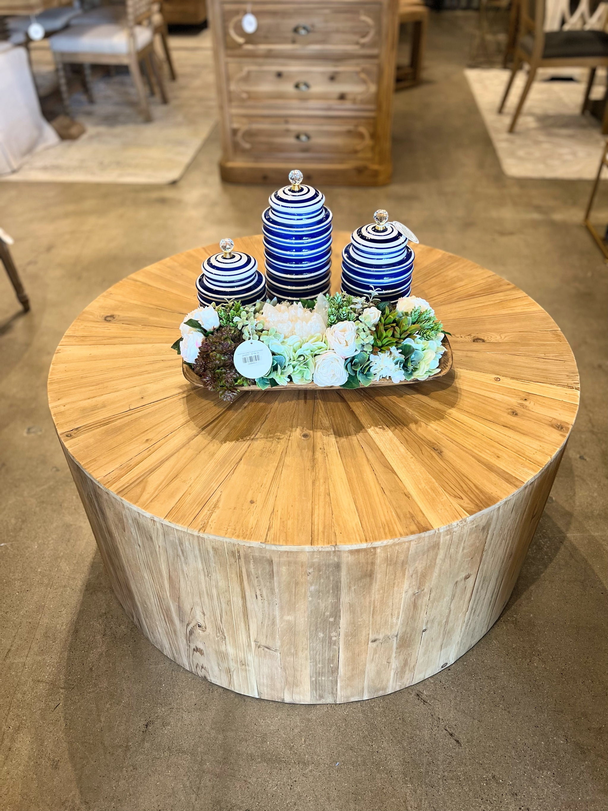 Ellen Round Elm Coffee Table – The Mint Julep